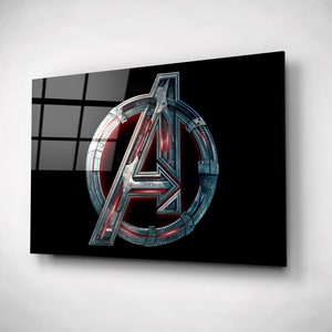 Avengers Logo Wall Art Metal Marvels Decor Superhero Lover - Etsy