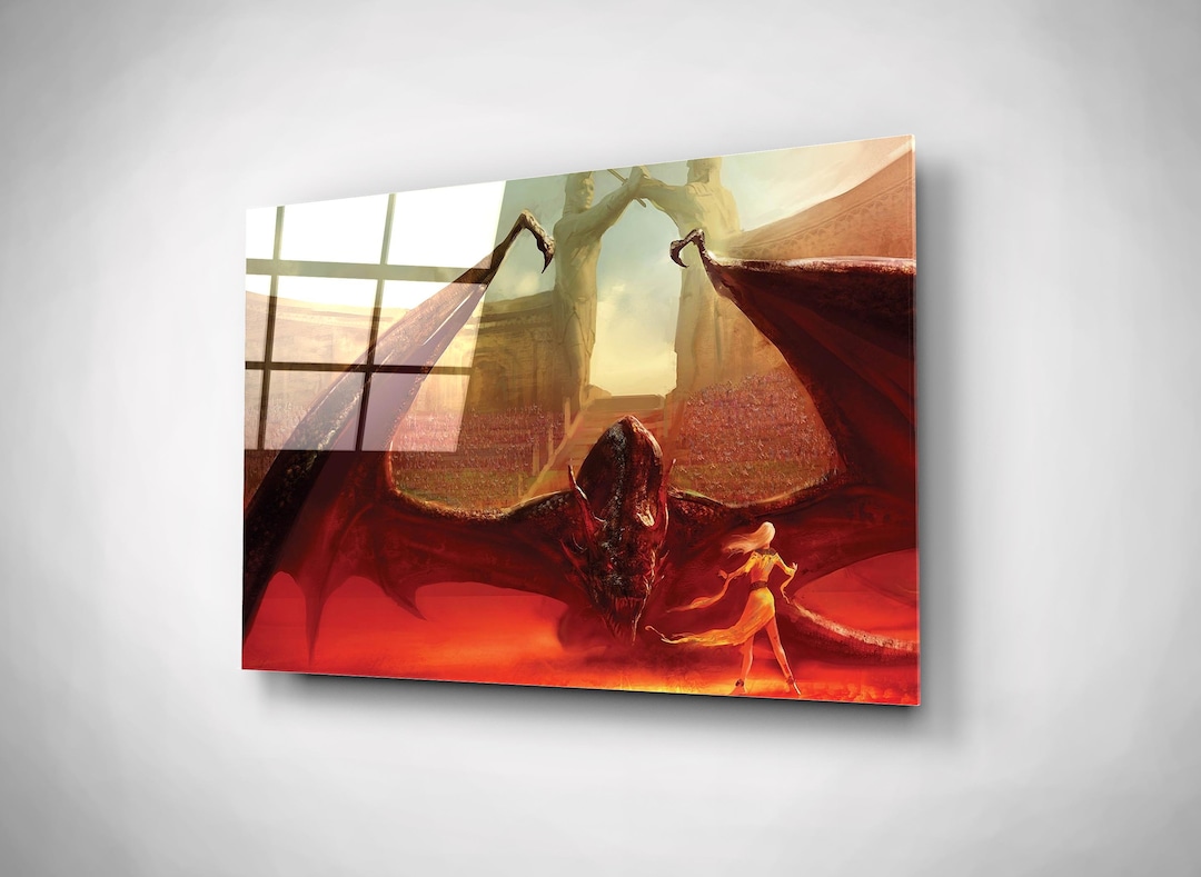 Dragon Fighter Wall Art Digital Computer Game Painting Print - Etsy
