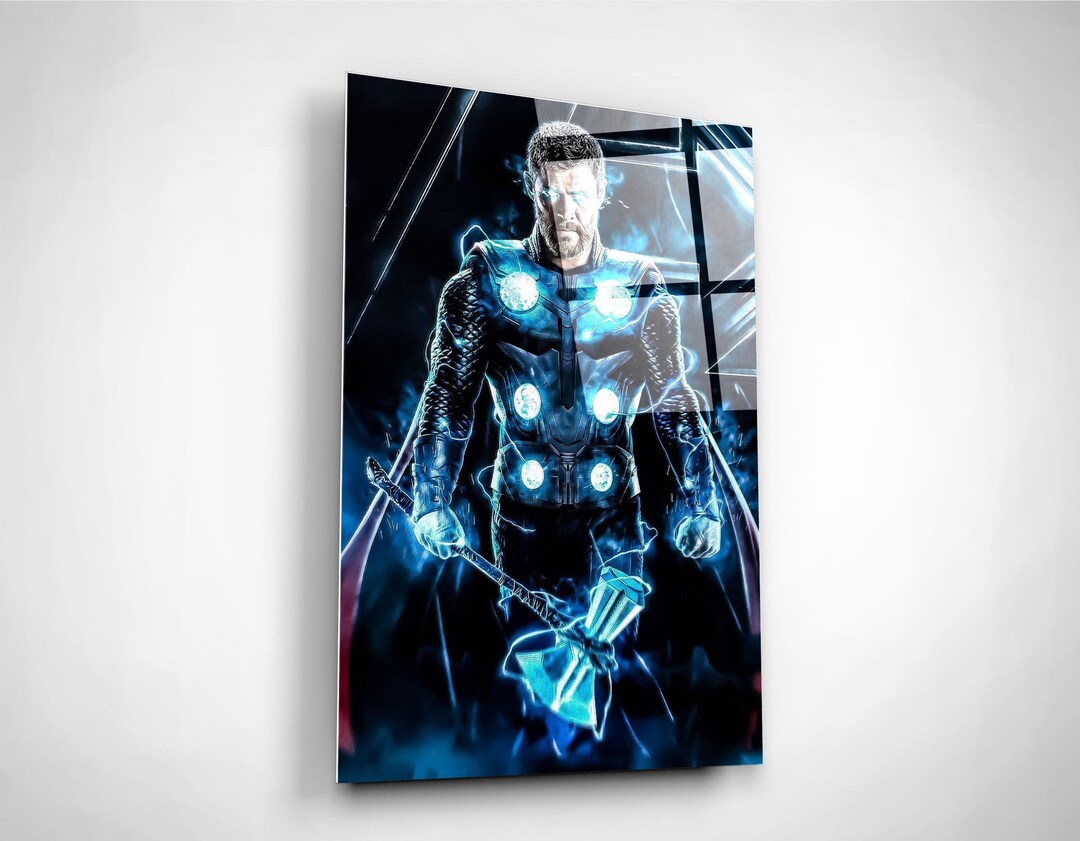 Thor Glass Wall Art, Ragnarok Movie Canvas Print, Marvels Gifts for Men ...