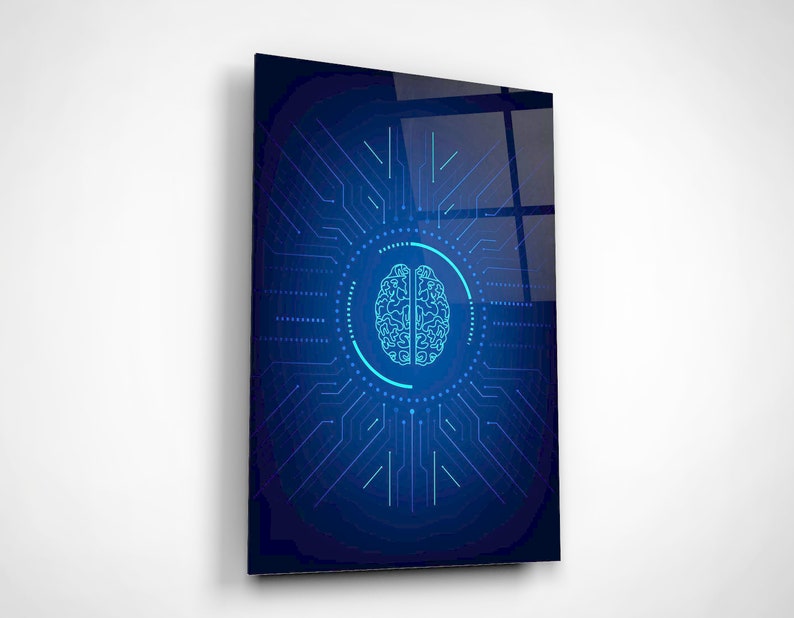 Concept of Artificial Intelligence Wall Art Glass Office - Etsy