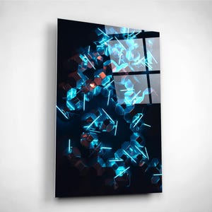Cyberpunk Wall Art, Digital Information Technology Art, AI Brain ...