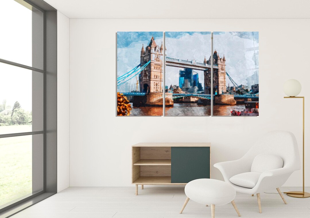 London Tower Bridge, Glass Wall Art, United Kingdom Travel Canvas Print ...