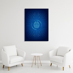 Concept of Artificial Intelligence Wall Art, Glass Office Decor ...