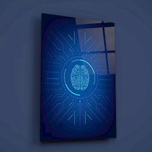 Concept of Artificial Intelligence Wall Art, Glass Office Decor ...