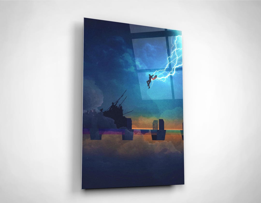 Thor Ragnarok Tempered Glass Wall Art, Marvel Movie Decor - Etsy