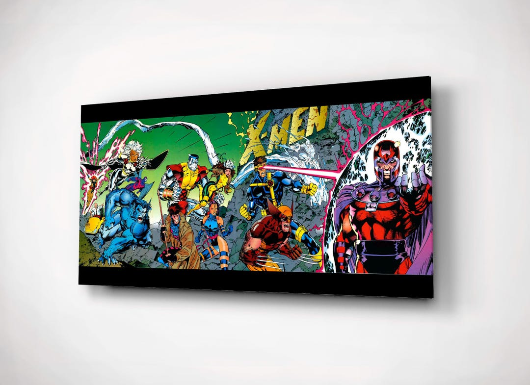 X-men Wall Art, Marvels Comics Print, Glass Boys Room Decor - Etsy