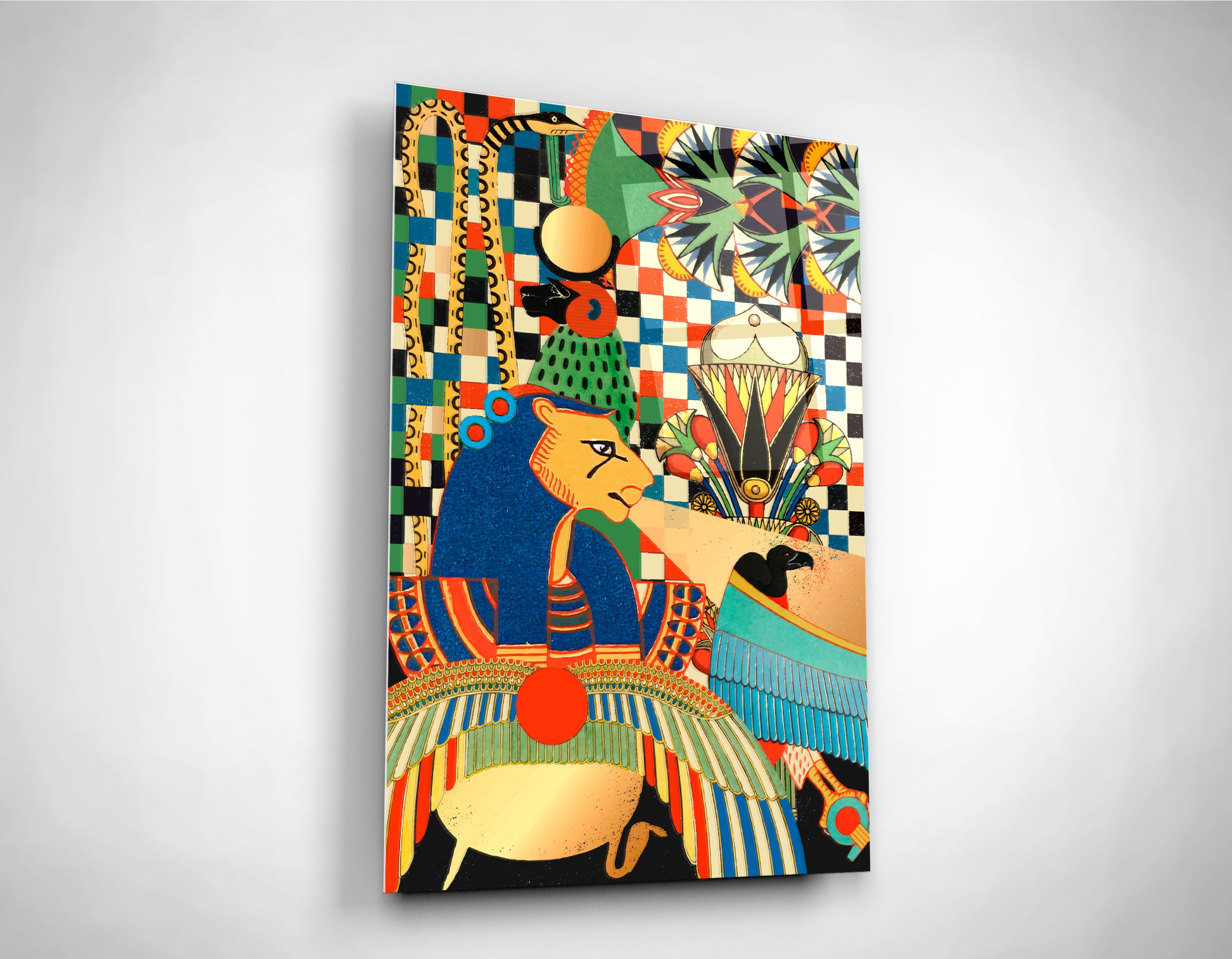 Abstract Egyptian Wall Art Gods of Egypt Drawing Abstract - Etsy