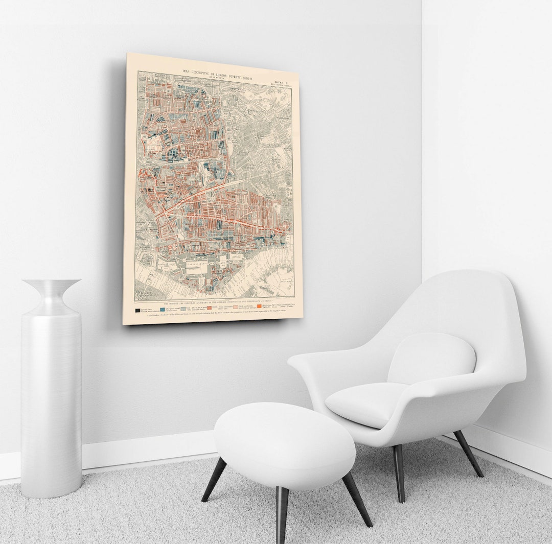 Ancient Map of London 1898 Wall Art England History Gifts Old United ...