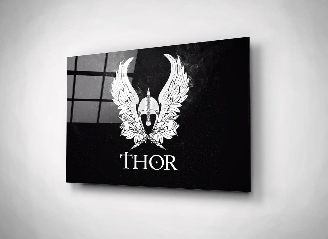 Thor Logo Wall Art, Ragnarok Movie Print on Canvas, Marvels Comics ...
