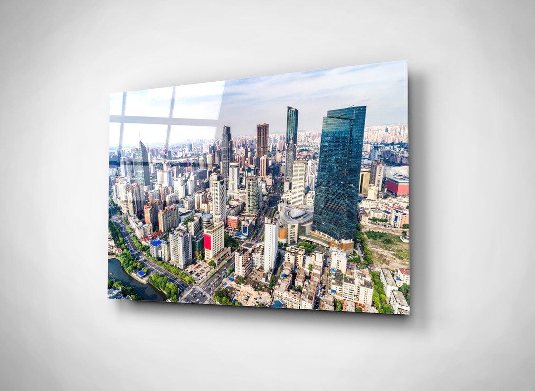 Shanghai Print on Glass, Chinese Wall Art, China Travel Canvas Print ...