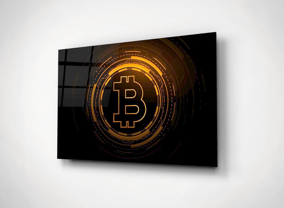 Bitcoin Wall Art Unique Investisseur Cadeau Crypto Monnaie Entreprise Décor Premium Entrepreneur ...