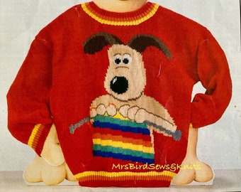 PDF Instant Download Knitting Pattern child's Wallace and Gromit ...