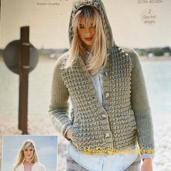 Chunky Knit Cardigan Pattern - Etsy