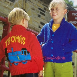 Thomas the Tank Engine Knitting Pattern for Child's Cardigan Jacket ...