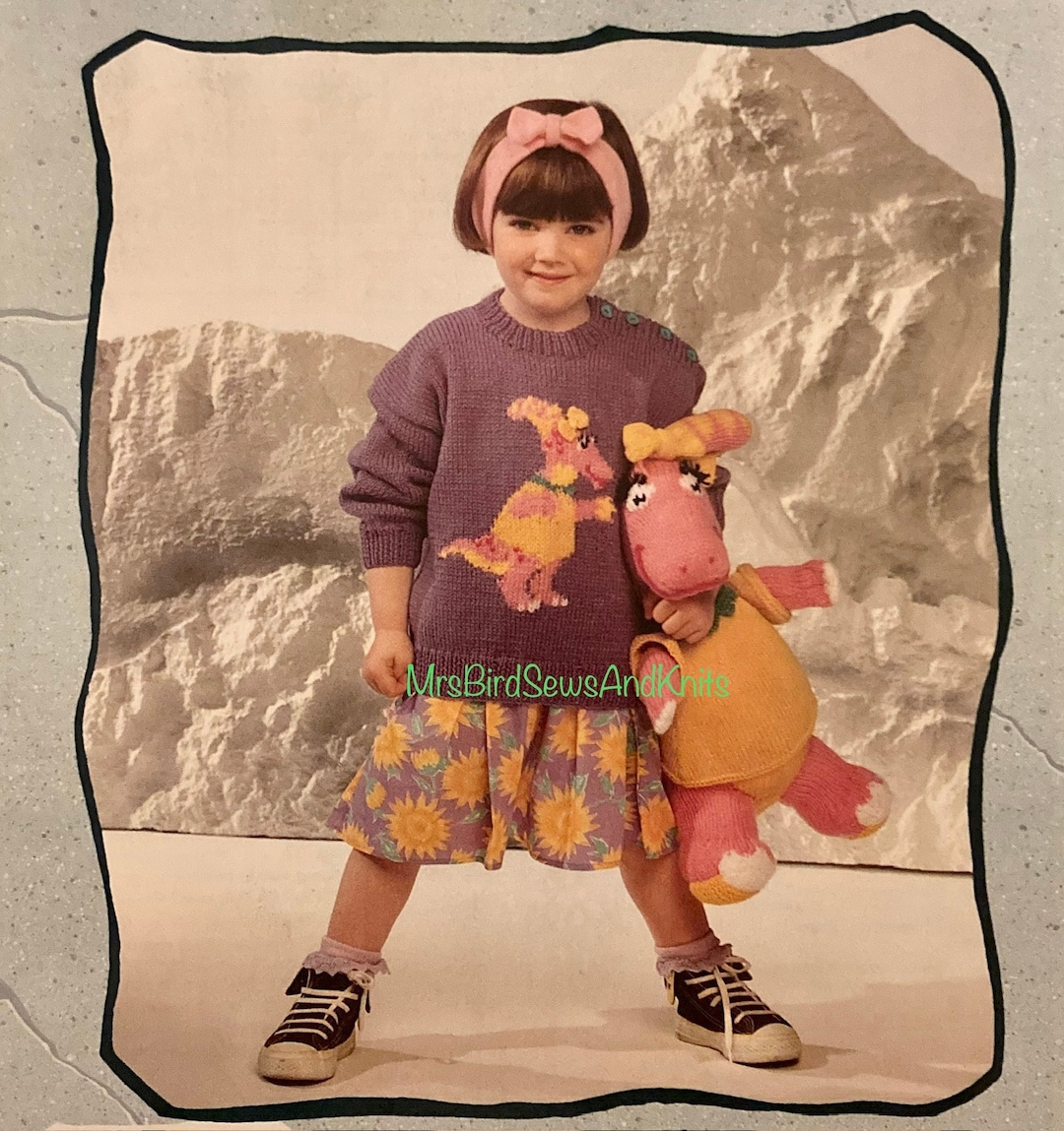 Dinosaur Sweater & Toy Knitting Pattern: Double Knit (PDF Download ...