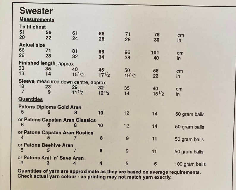 Aran Knitting Pattern for Girls Sweater Jumper. Sizes 22-30 Inch ...