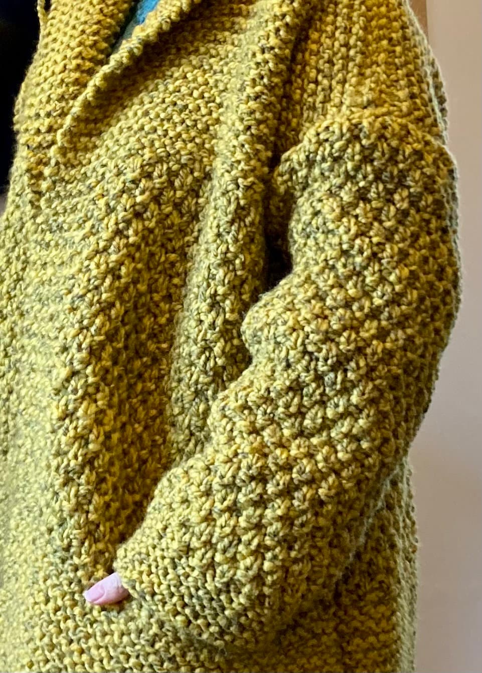 Knitting Pattern for Super Chunky Bulky Edge to Edge Jacket Cardigan ...