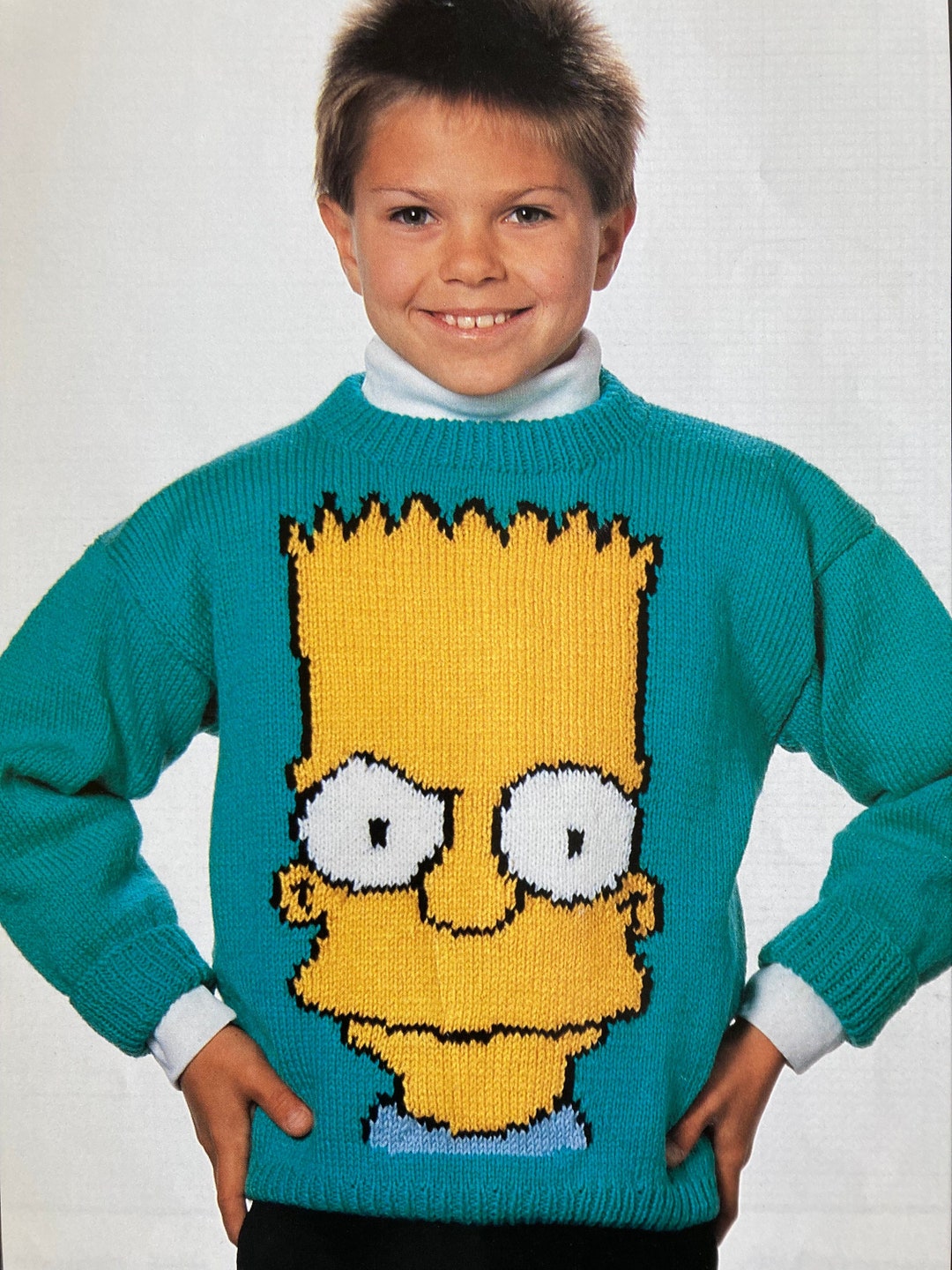 Bart Simpson Double Knit Sweater in Adult & Child Sizes. Sizes - Etsy