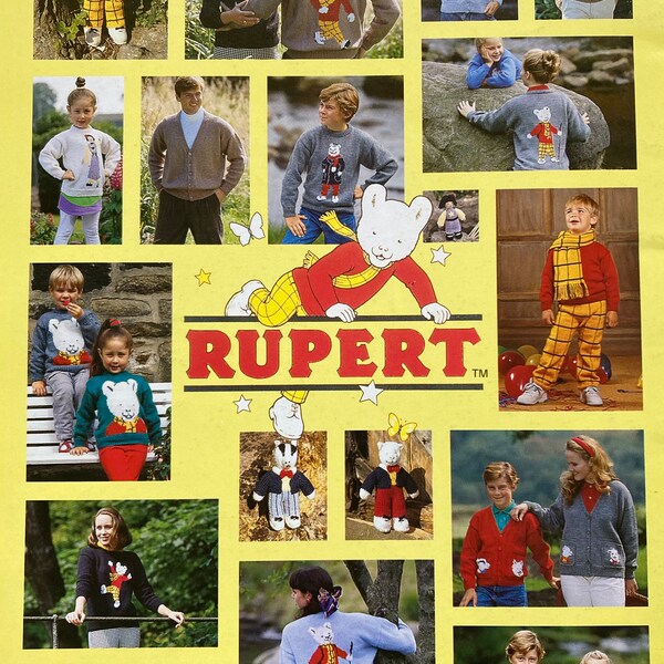 Rupert Bear Pattern - Etsy