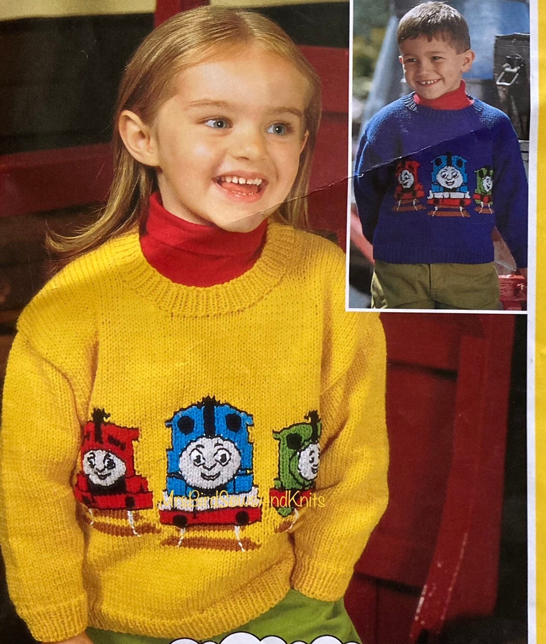 Thomas the Tank Engine Knitting Pattern: Child's Double Knit Sweater ...