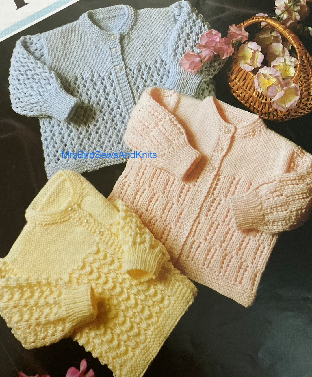 Knitting Pattern for Baby Matinee Coats Jackets in 3 Designs. Double ...