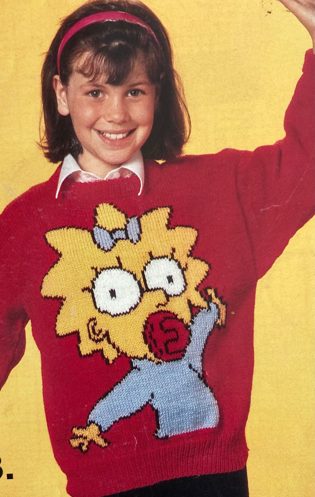 Vintage Maggie Simpson Sweater Knitting Pattern: Child & Adult Sizes ...