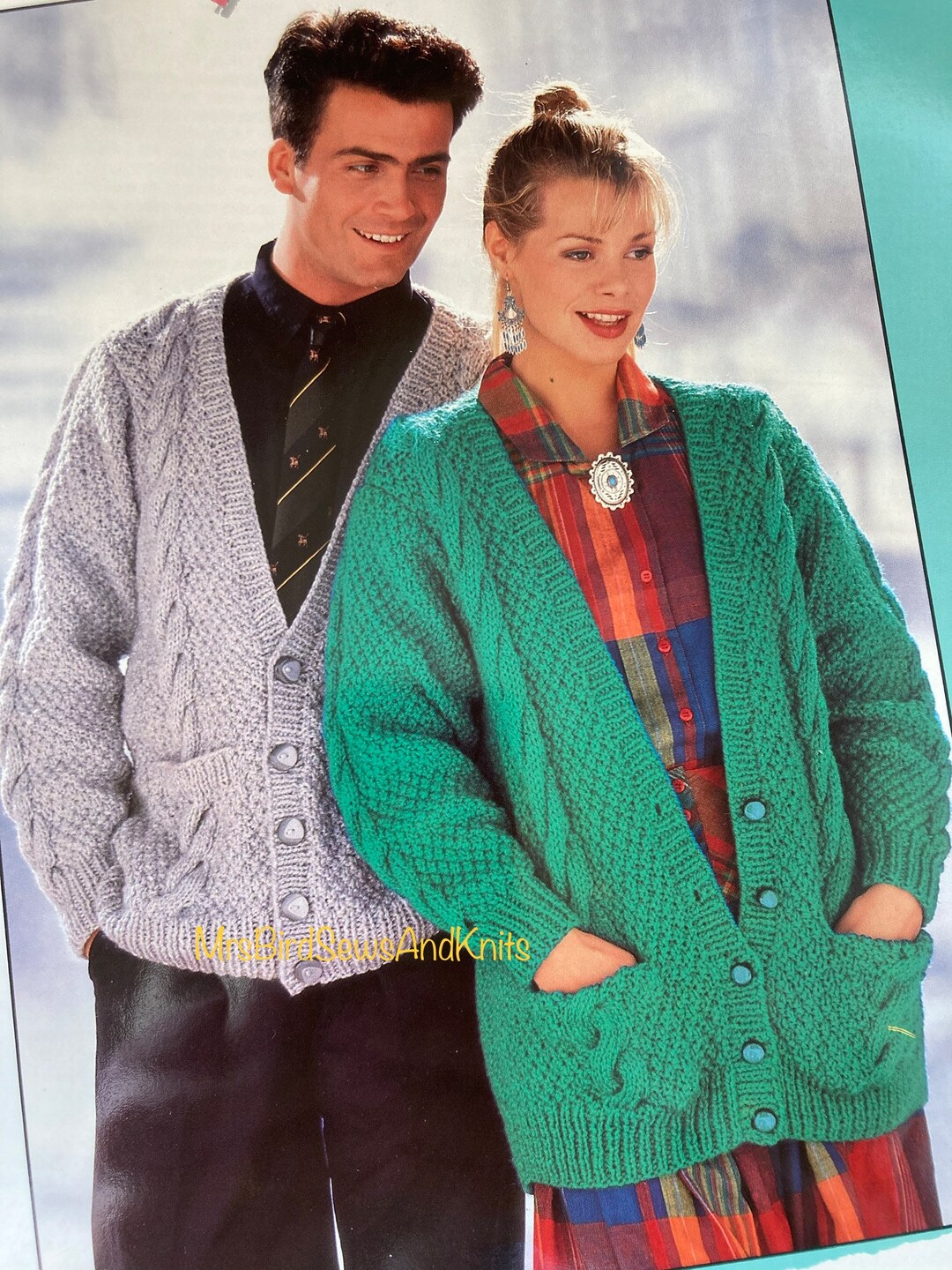 Chunky Yarn Cardigan Knitting Pattern With Pockets (30-44 Inch ...