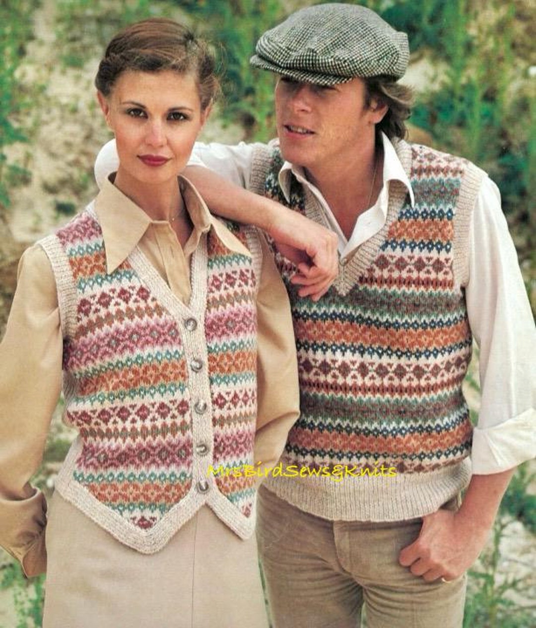 Fair Isle Knit Vest Pattern: Scandinavian Style (sizes 32-42 Inch ...