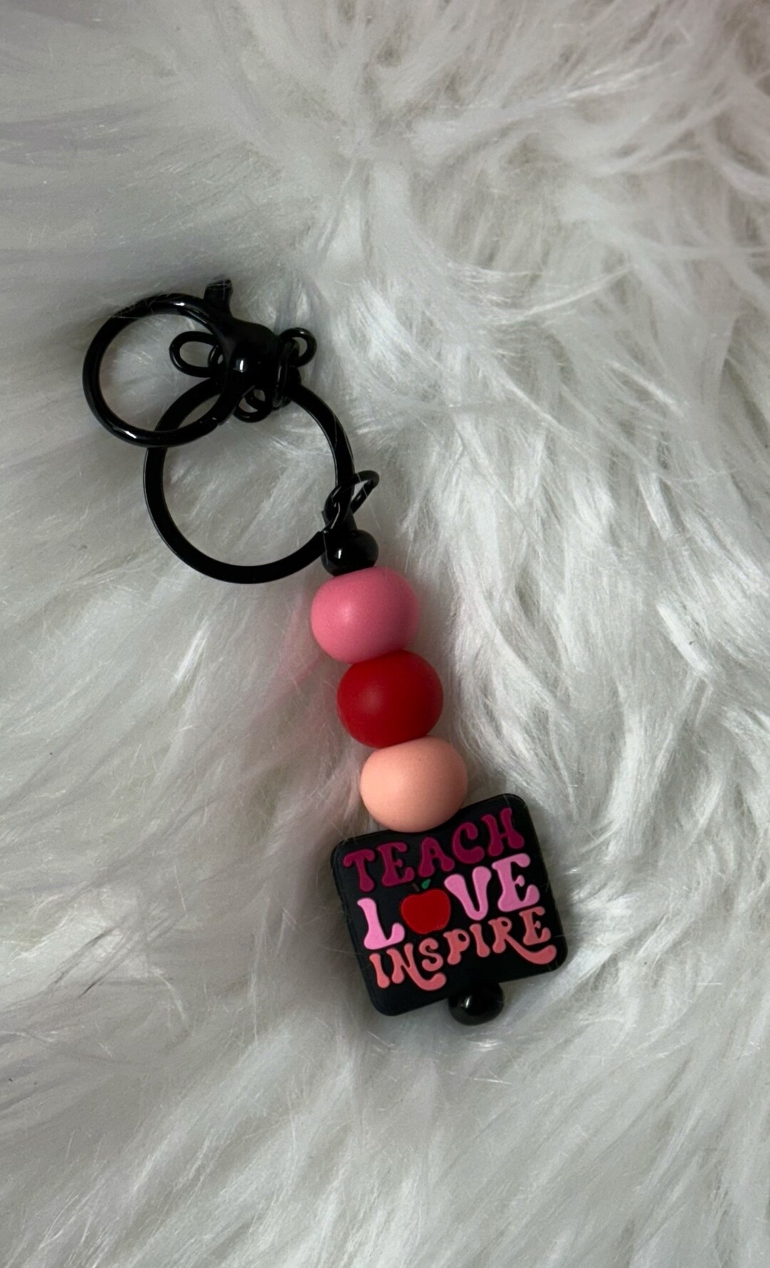 Trendy Bead Keychain, Statement Key Ring, Backpack Accent, Gift for ...
