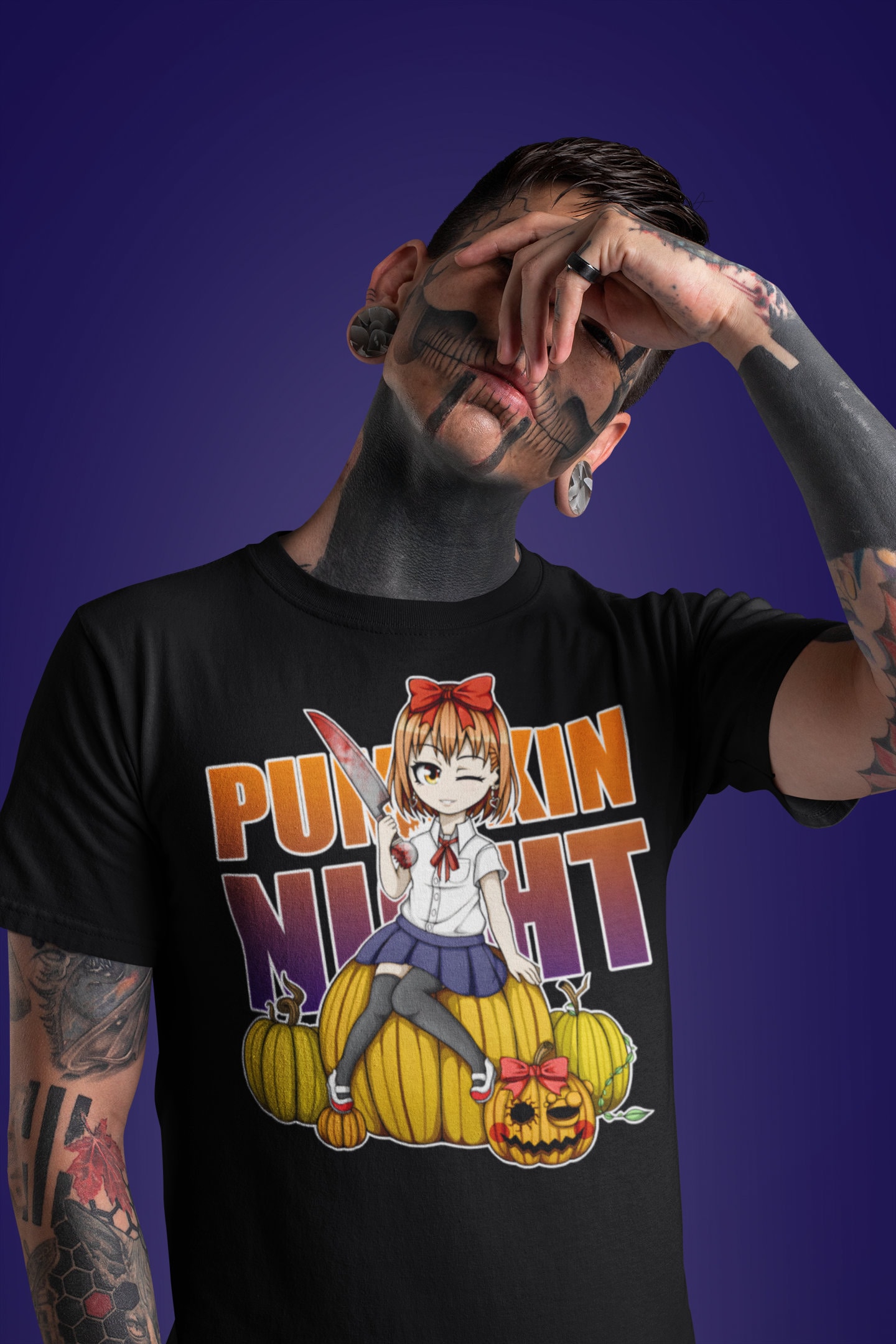 Unisex Gore Manga TShirt, Pumpkin Night Shirt, Violent Manga Tee, Naoko ...