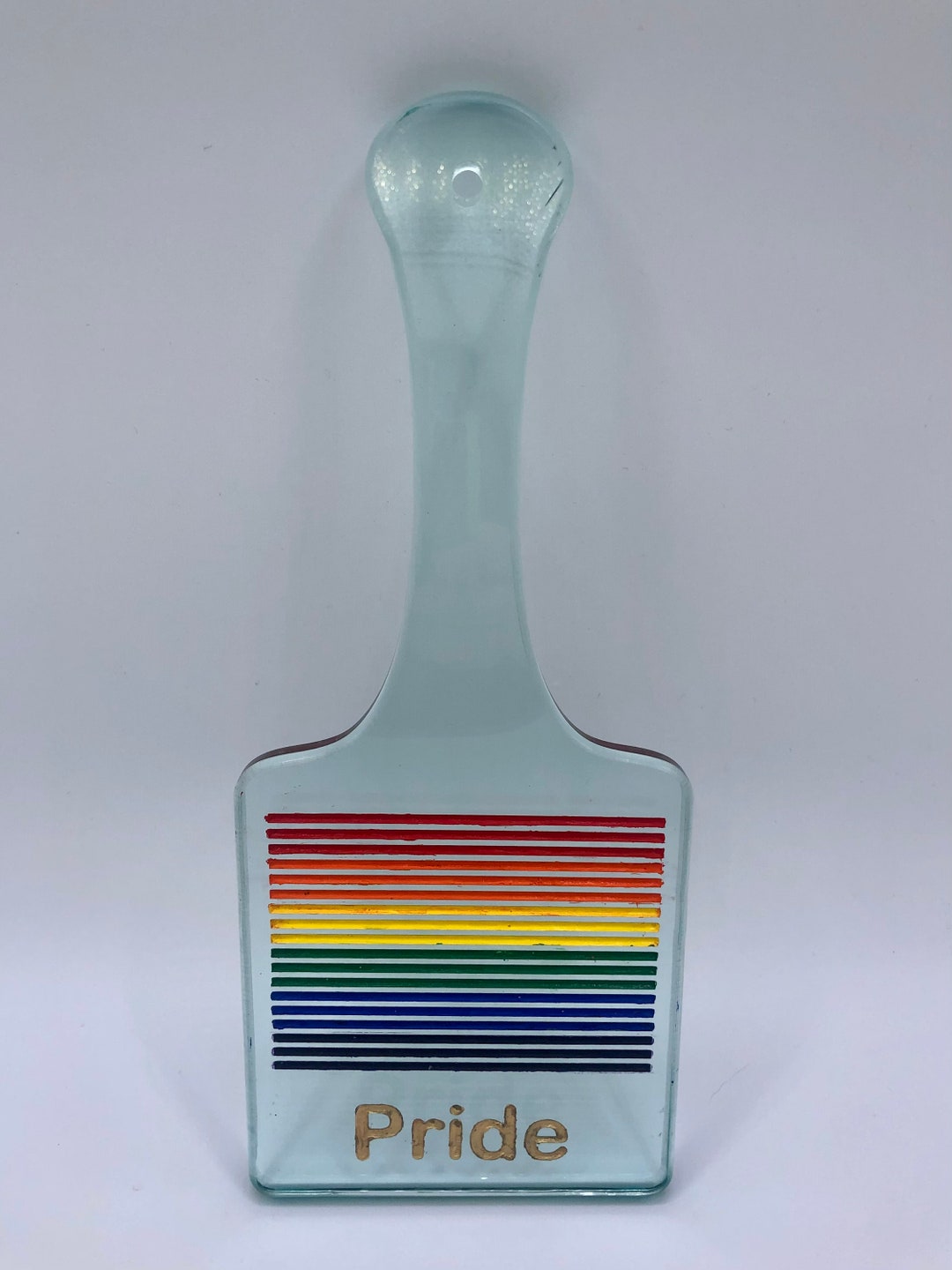 LGBTQ+ Pride Clear Spanking Paddle - BDSM Acrylic Paddle - Etsy