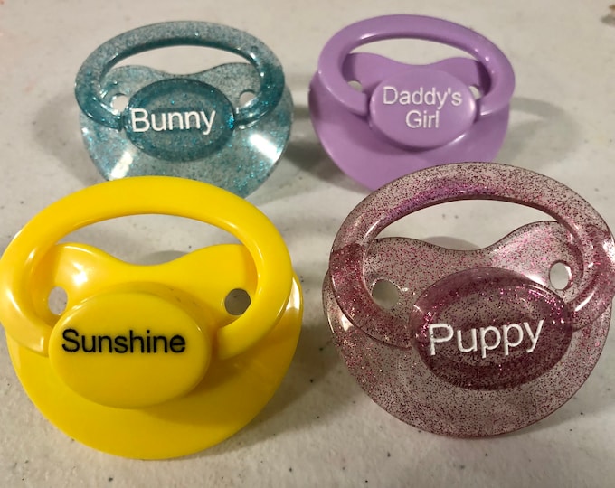 Personalized ABDL Pacifier - Adult Binki - Littles - Laser Engraved - Etsy