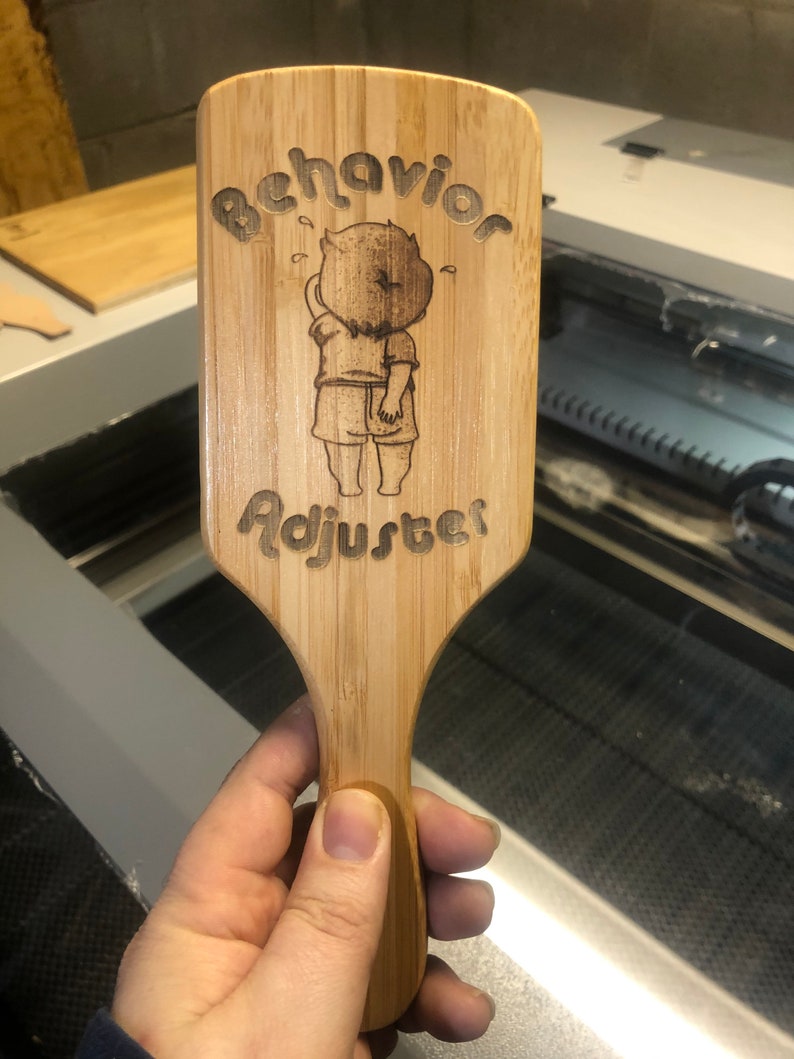 Personalized Bamboo Hairbrush Paddle - Adult ABDL BDSM Spanking Paddle ...