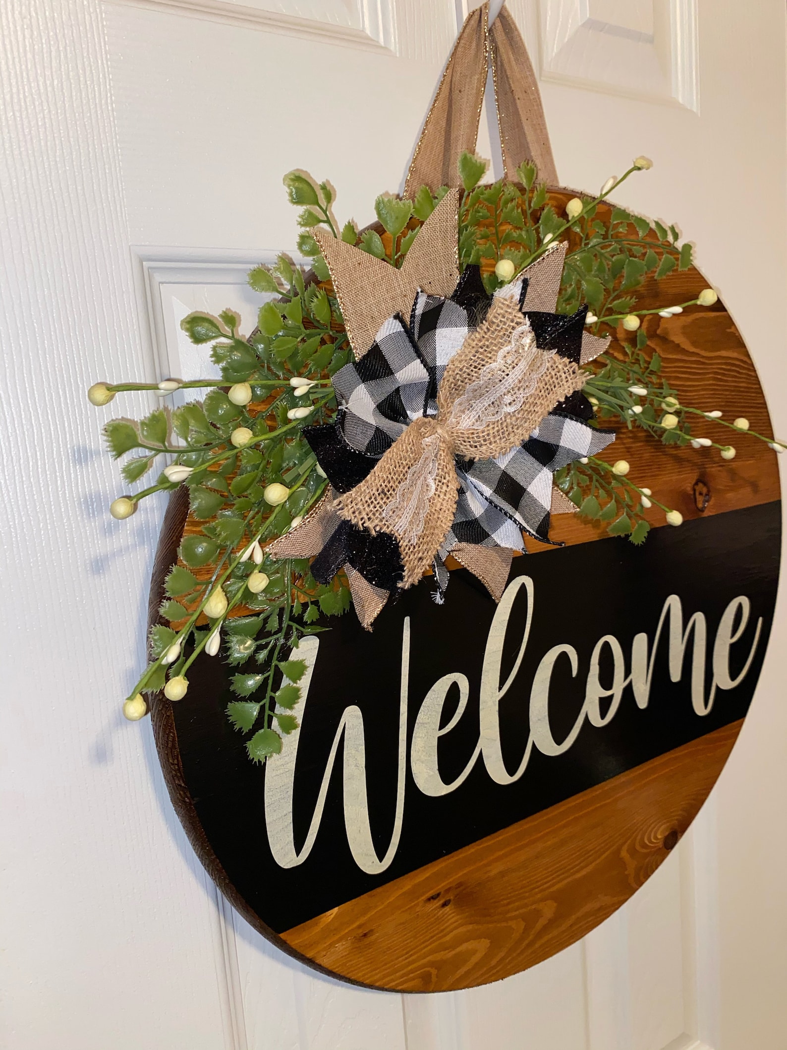Welcome Round Door Hanger - Etsy Canada
