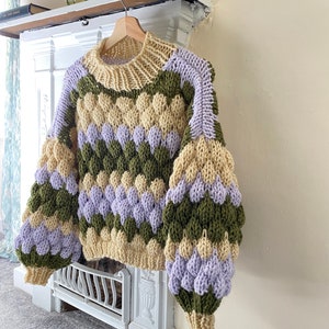 Bubble Jumper Knitting Pattern, Digital Download, Oversized Sweater ...