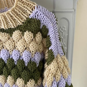 Bubble Jumper Knitting Pattern, Digital Download, Oversized Sweater ...