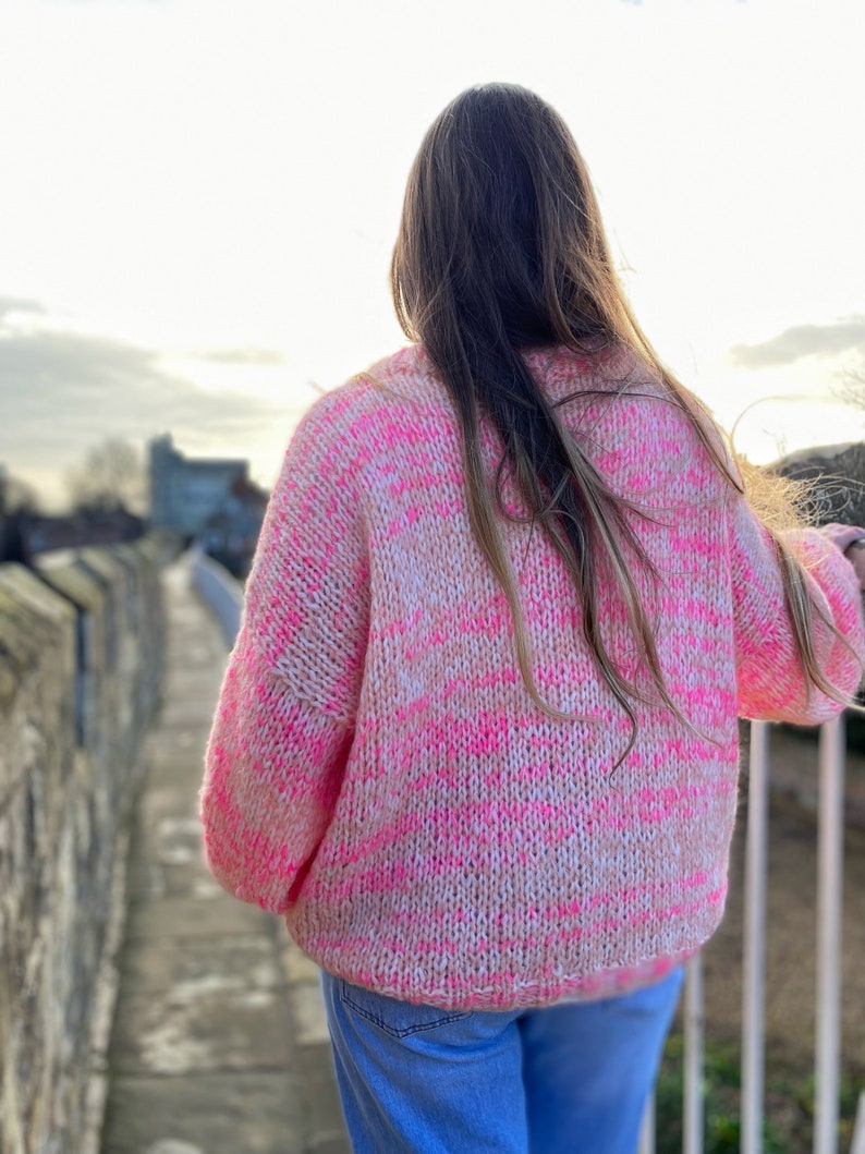 MADE TO ORDER - Hand Knitted Jumper With Loose Fit and Balloon Sleeves ...