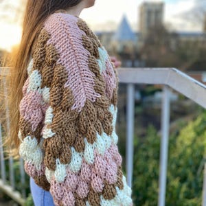 Bubble Cardigan Knitting Pattern, Digital Download, Chunky Knit ...