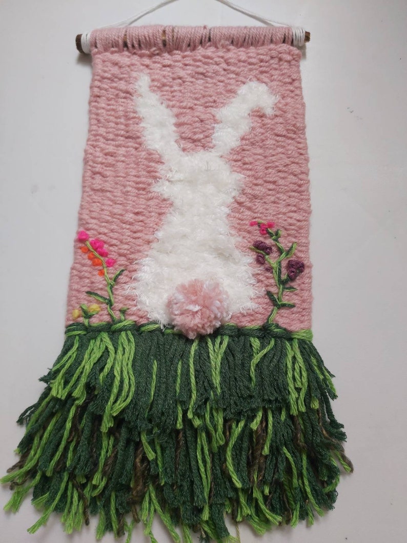 Bunny Woven Wall Hanging Tapestry - Etsy
