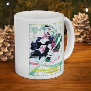 Cyberpunk Edgerunners Mug, Edge Runners DAVID & LUCY Neon Mug ...