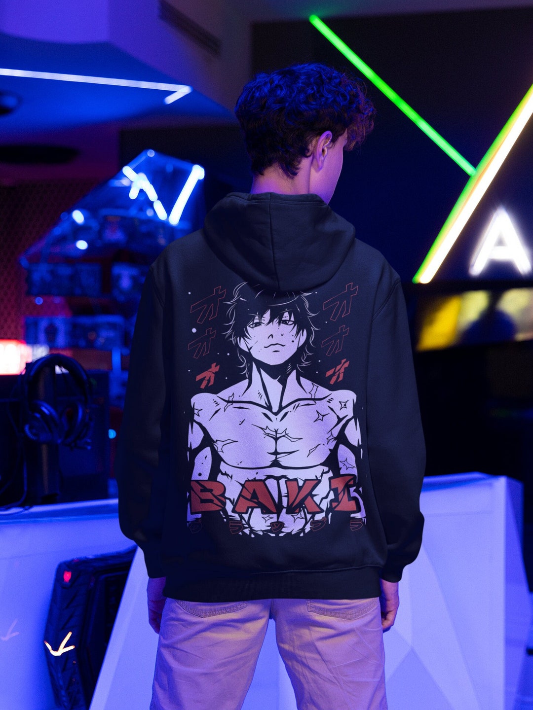 JACK HANMA Hoodie, Baki Hanma Series Anime Hoodie,baki the Grappler ...