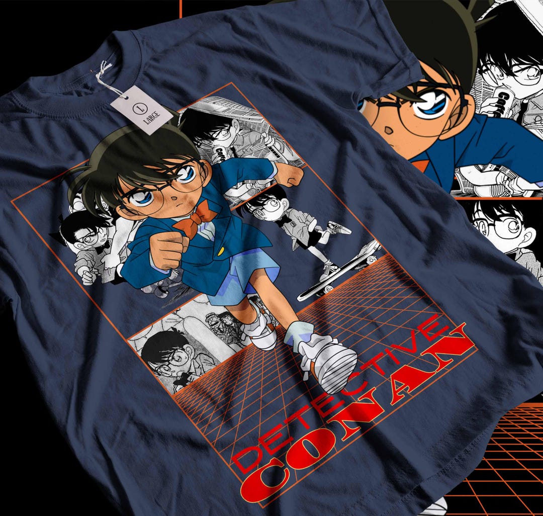 Vintage 90s Detective Conan Anime Tshirt - Etsy