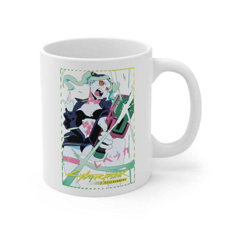 Cyberpunk Edgerunners Mug, Edge Runners DAVID & LUCY Neon Mug ...