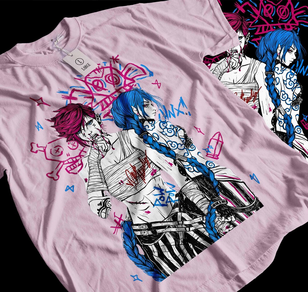Jinx Arcane T-shirt, Gaming Shirt, Gaming Legend Apparel, Video Game Shirt, Moba Game Shirt, LOL ...