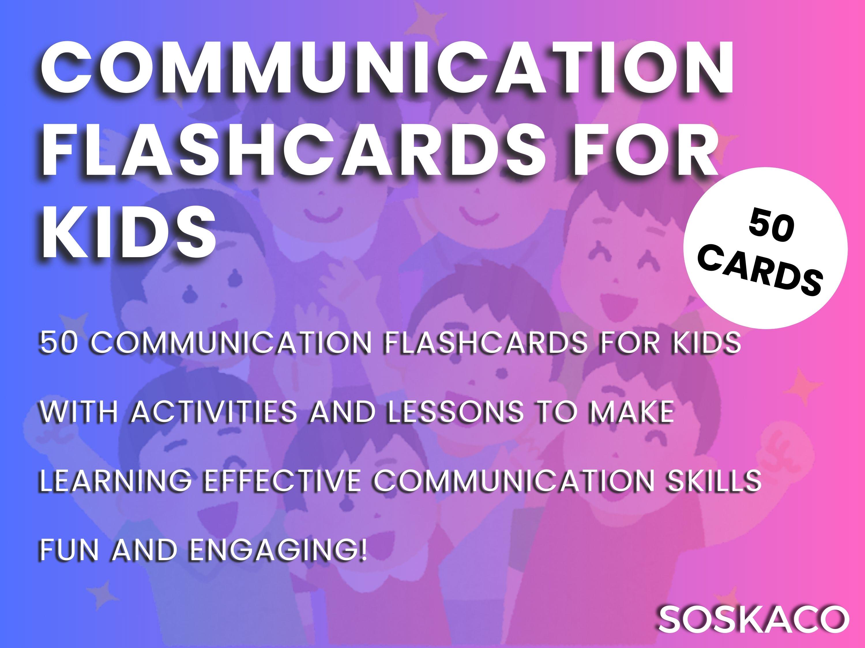 Communication Skills Flashcards for Kids, Interactive Activities to ...