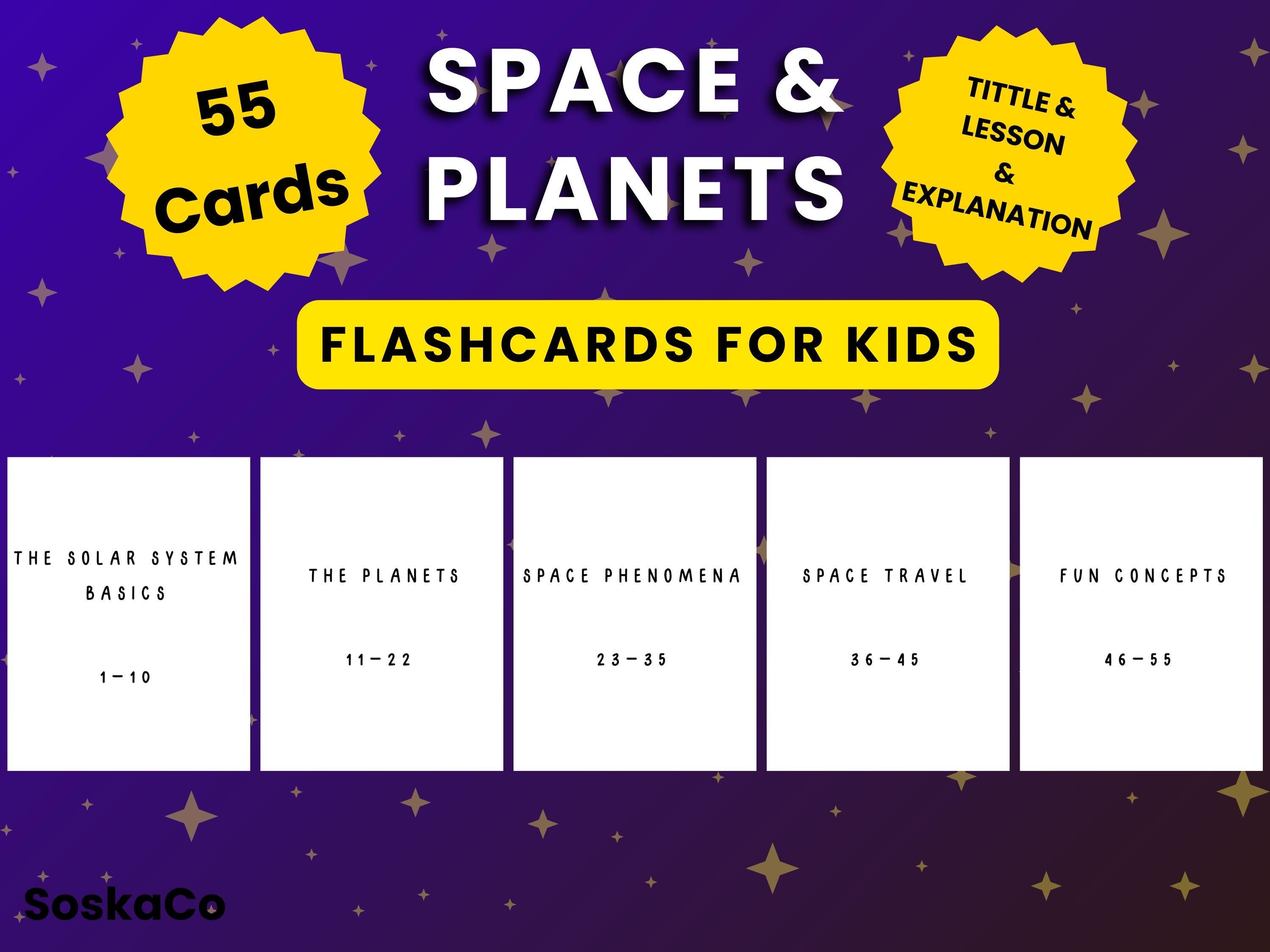 Space Montessori, Planets Flashcards for Kids, Solar System Cards ...