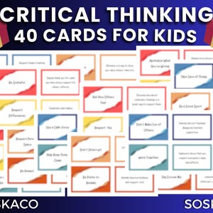 Critical Thinking Flashcards for Kids, Printable Learning Decision ...