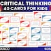 Critical Thinking Flashcards for Kids, Fun Learning Through Problem ...