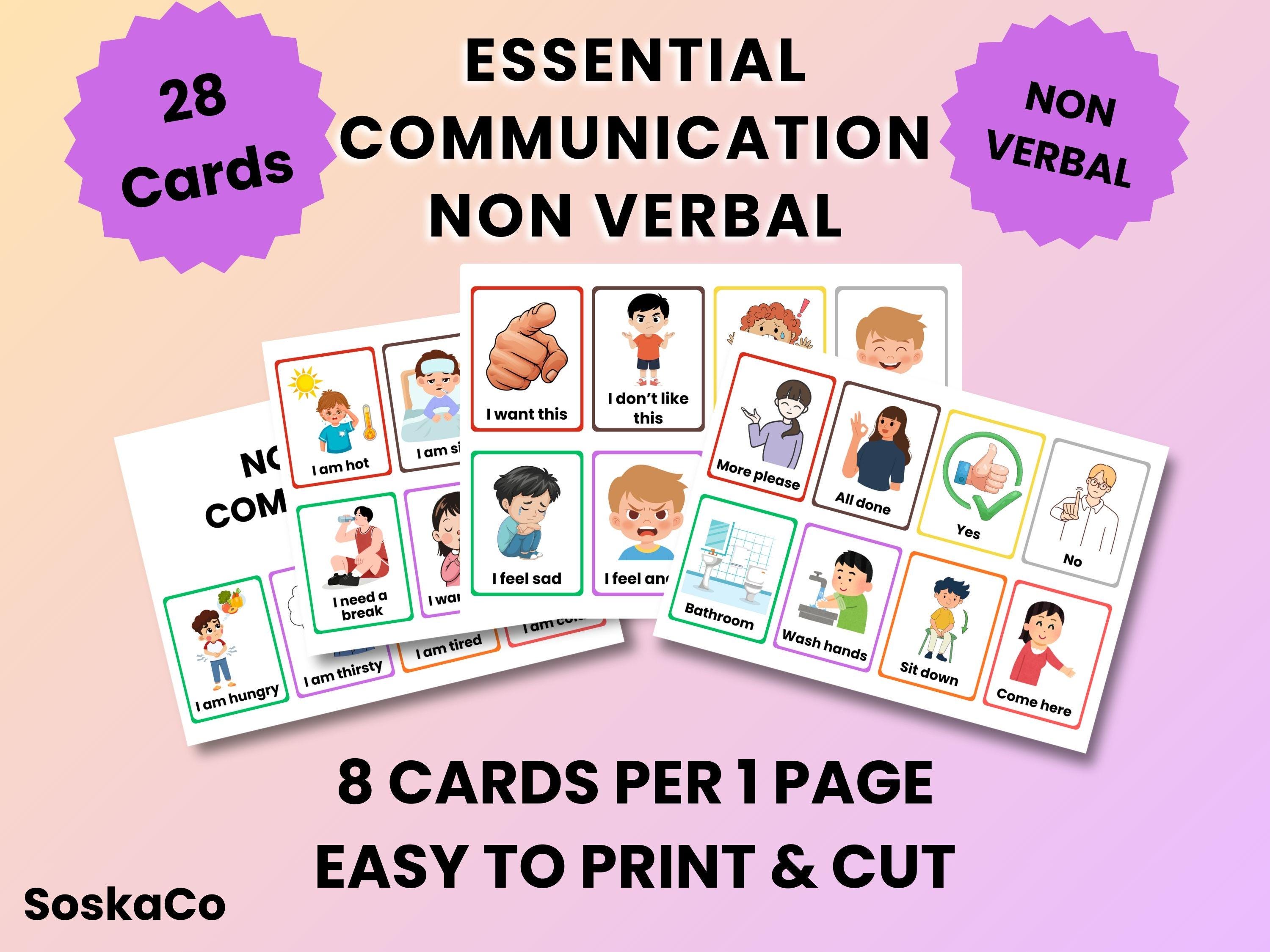 Non Verbal Communication, Visual Boards Cards Printable, Daily Routines ...
