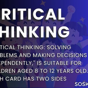 Critical Thinking Flashcards for Kids, Printable Learning Decision ...